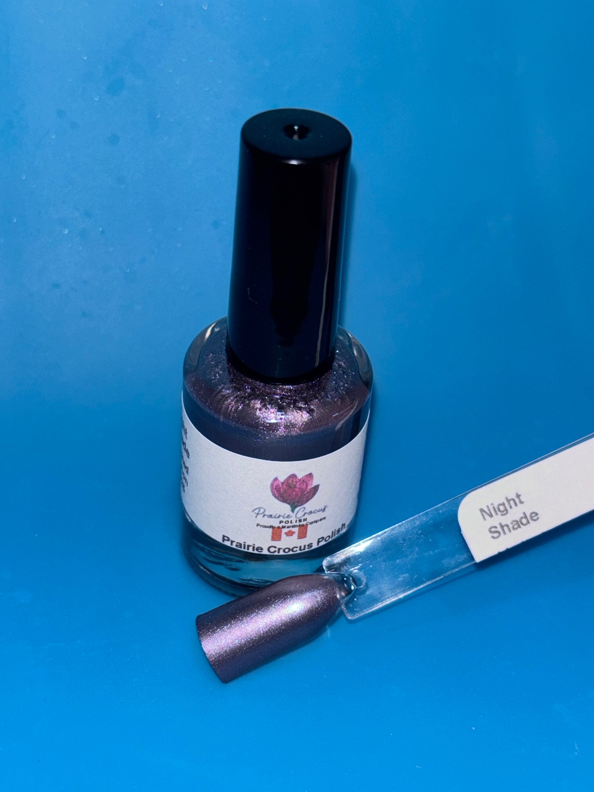 Prairie Crocus Polish Night Shade - Purple Shimmer Nail Polish – NailStuff